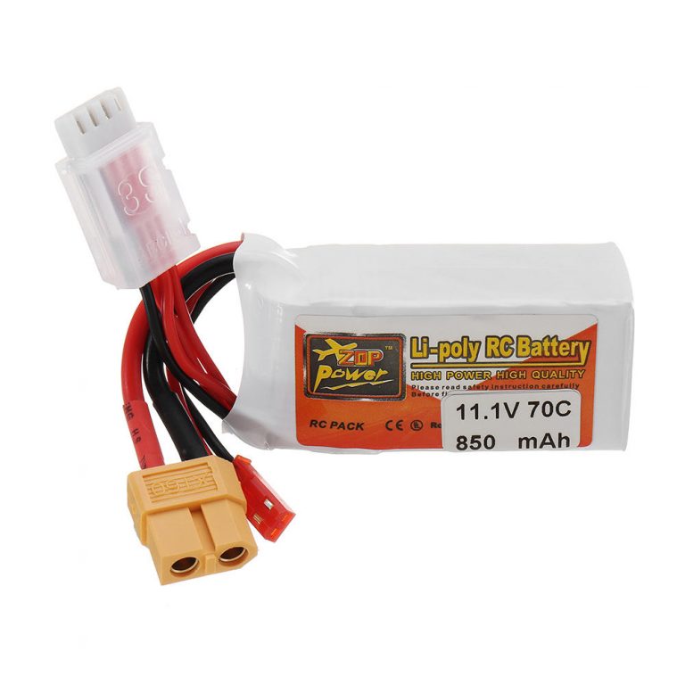 ZOP POWER 11.1V 850mAh 70C 3S Lipo Battery With JST Plug XT60 Plug ...